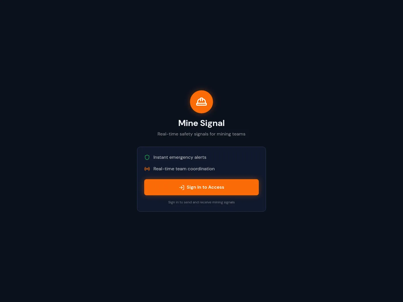 Mine Signal App