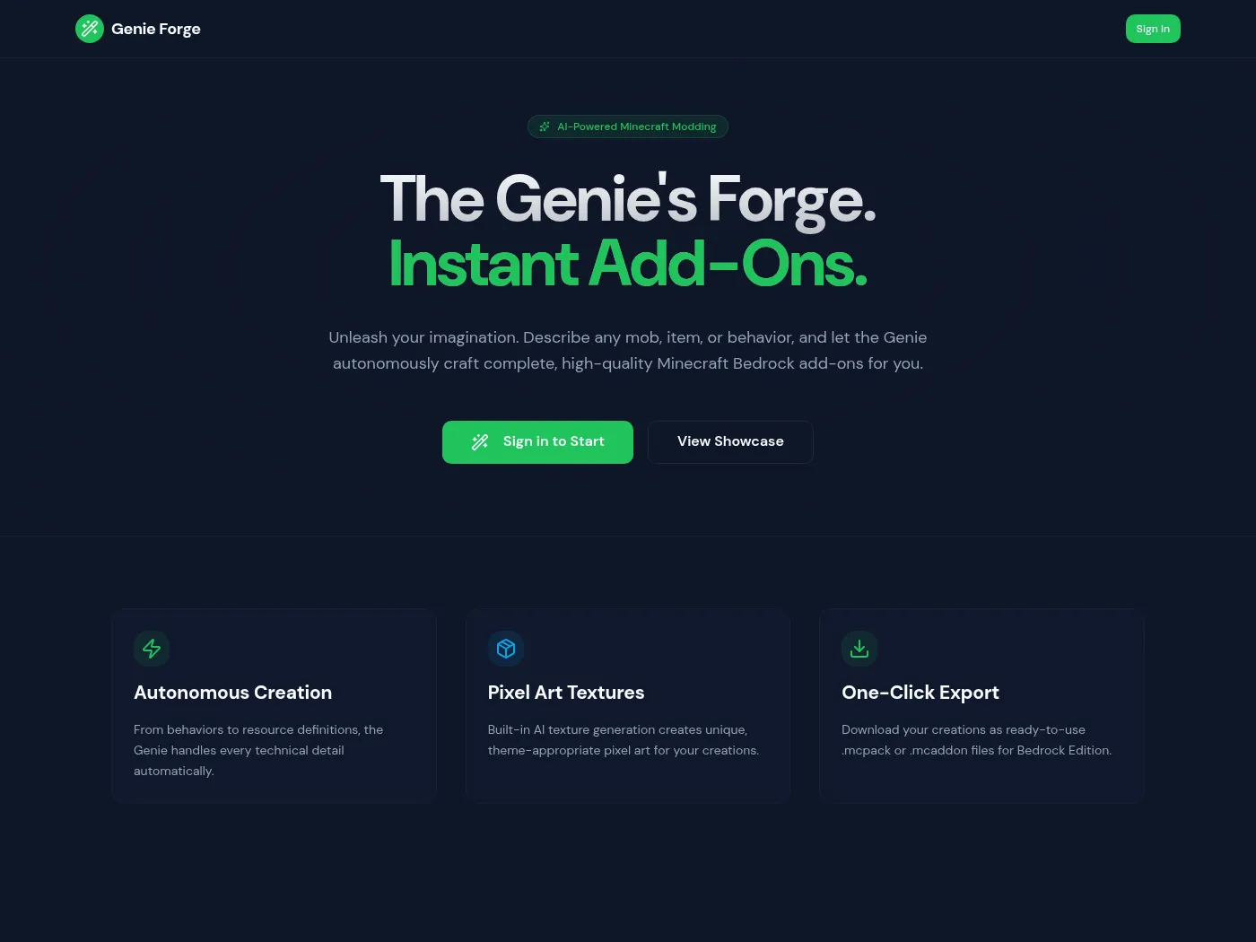 Minecraft Add-On Genie