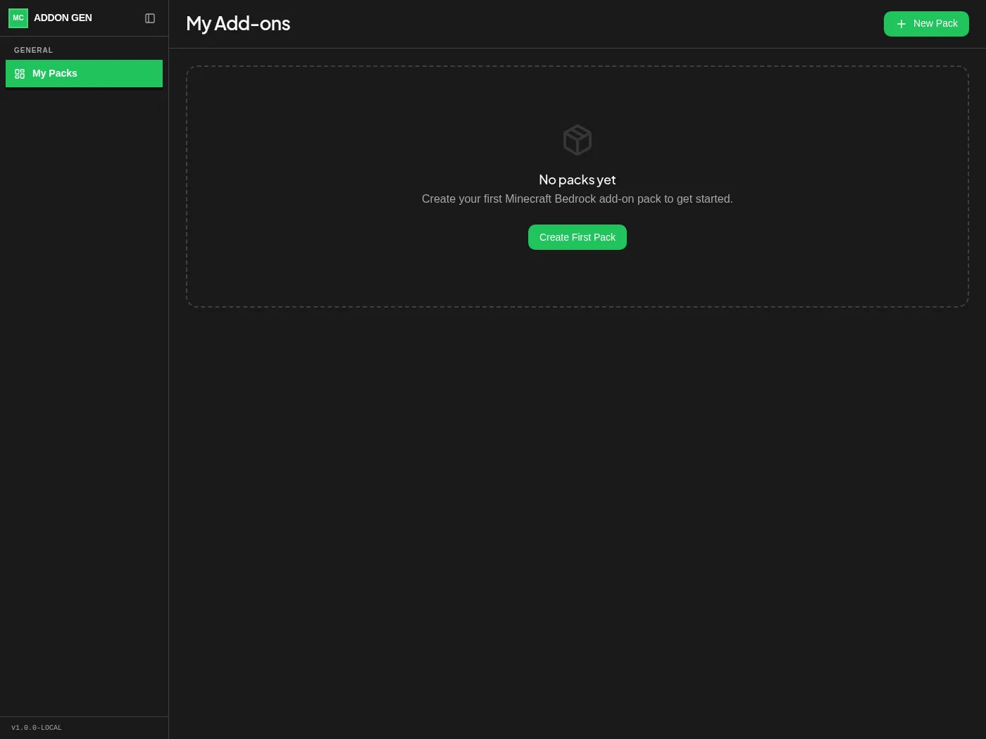 Minecraft Addon Generator