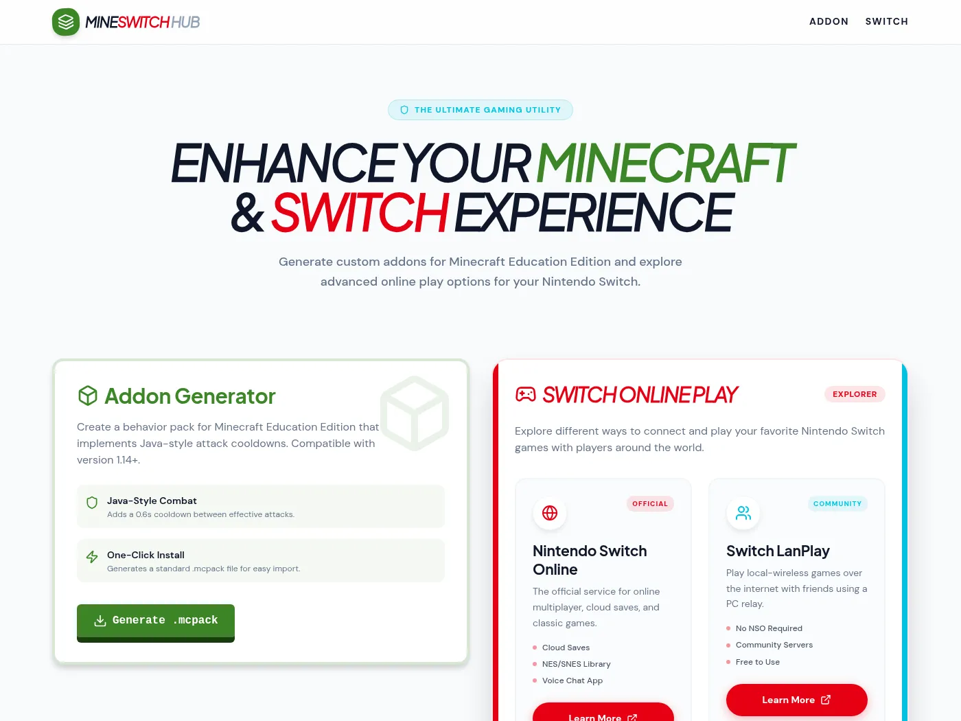 Minecraft Ed Addon Hub