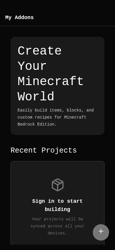 Minecraft Addon Builder