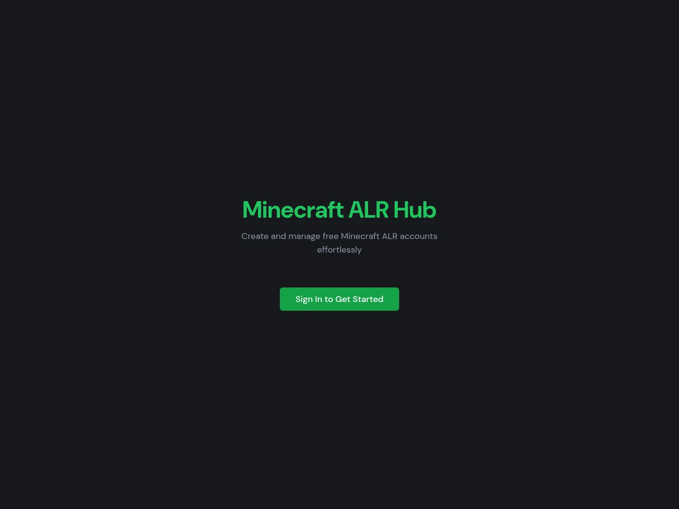 Minecraft ALR Account Hub