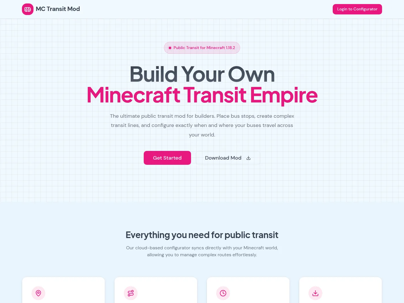Minecraft Bus Lines Mod