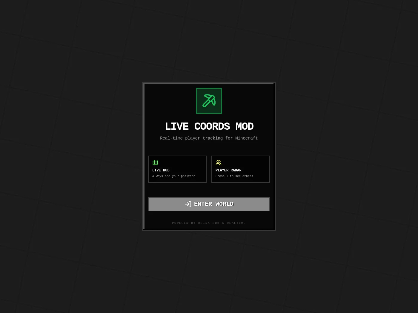 Live Minecraft Coordinates