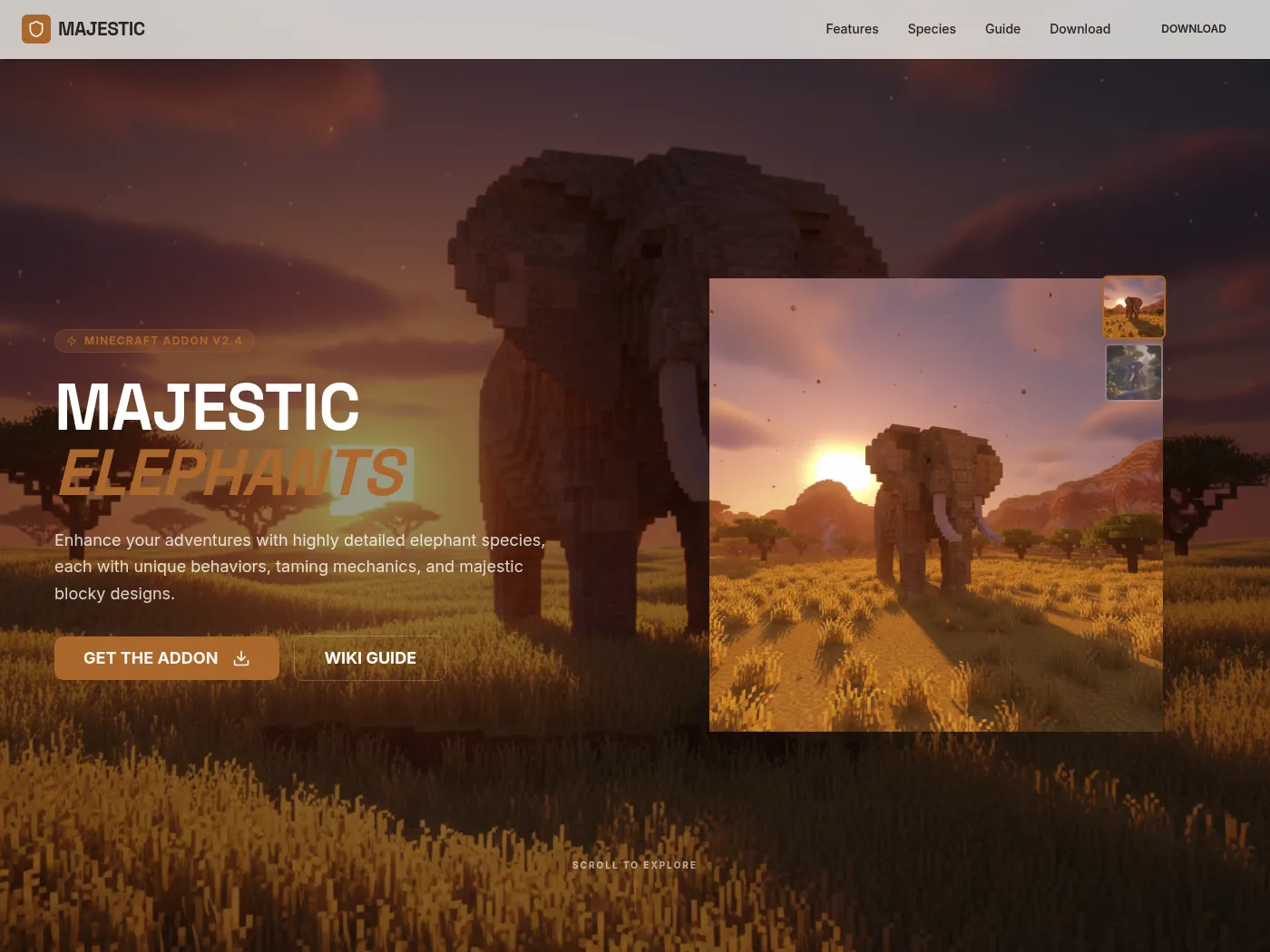 Minecraft Elephant Addon