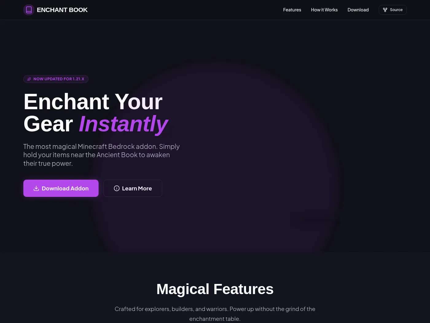 Enchanting Book Addon