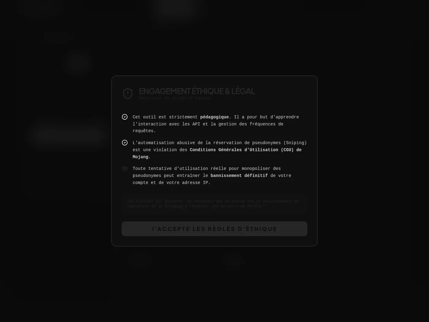 Éthique Username Sniper Python