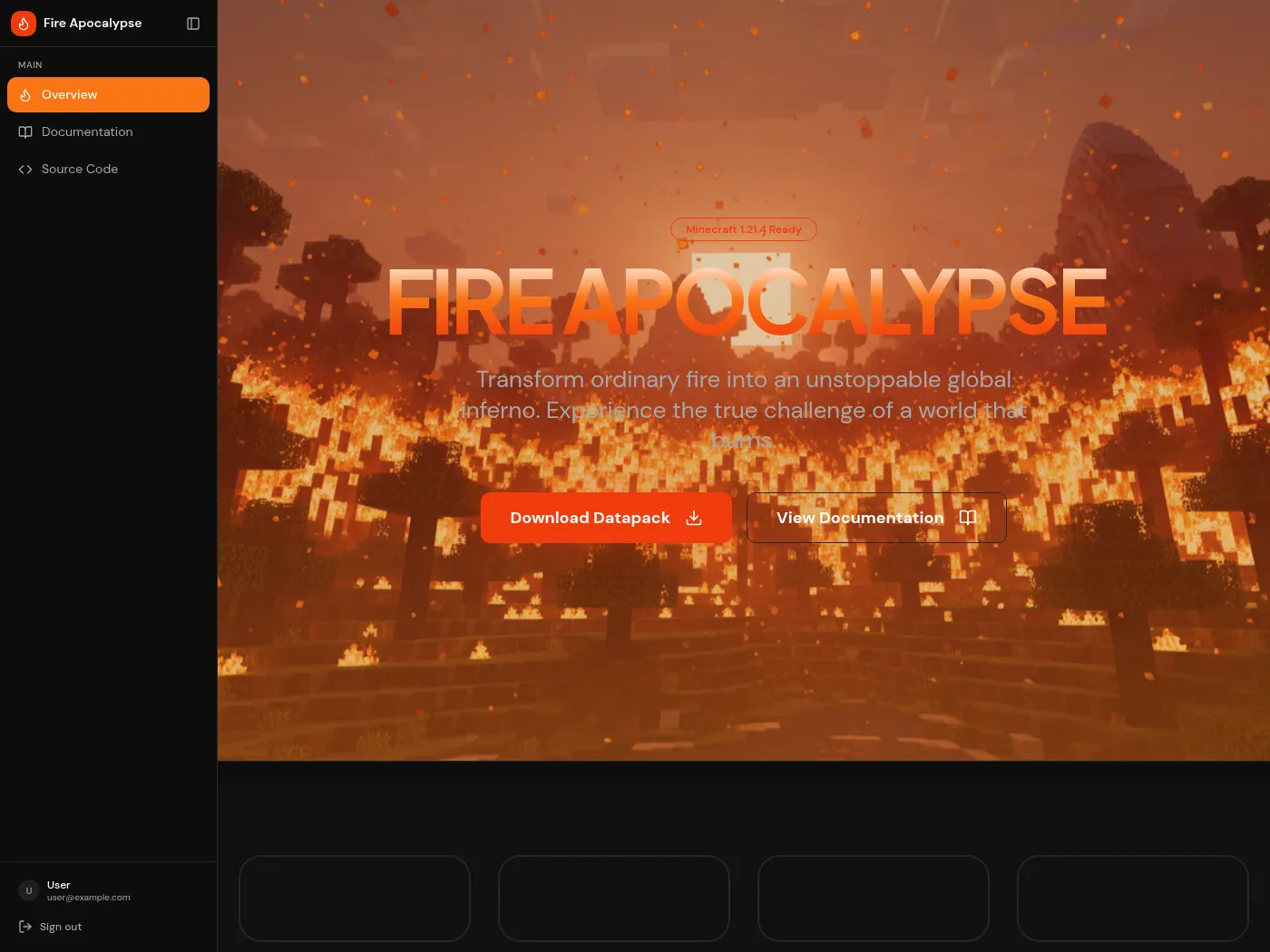 Minecraft Fire Apocalypse