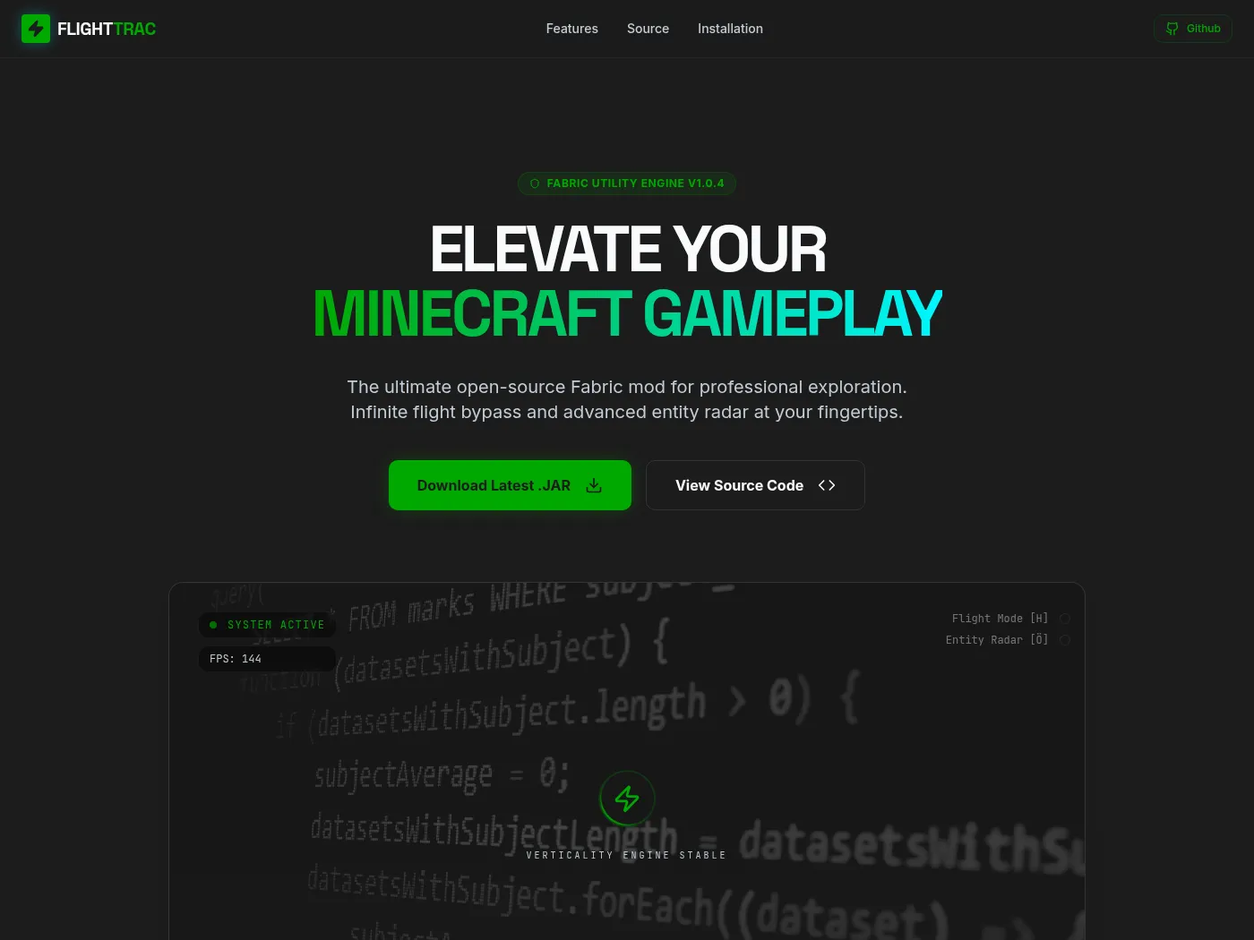 FlightTrac Minecraft Mod