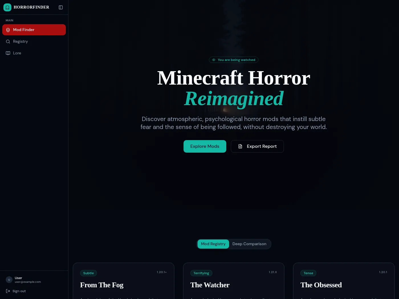 Minecraft Horror Mods Finder