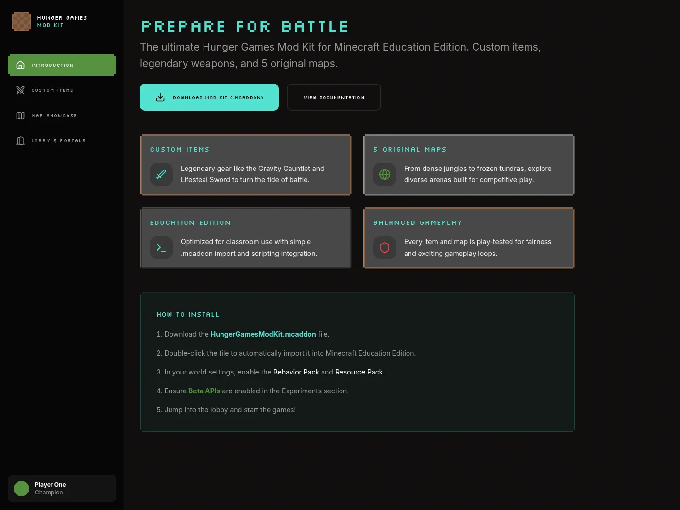 Hunger Games Mod Kit