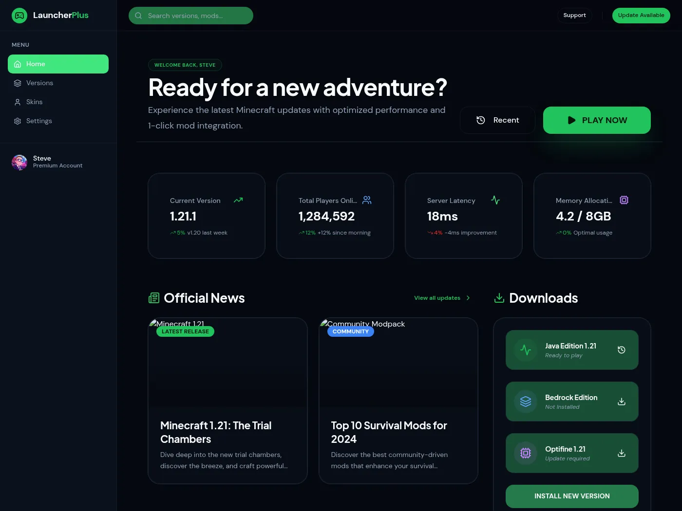Minecraft Launcher Plus