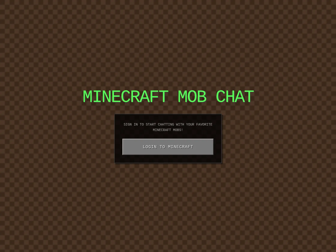 Minecraft Mob Chat Mod