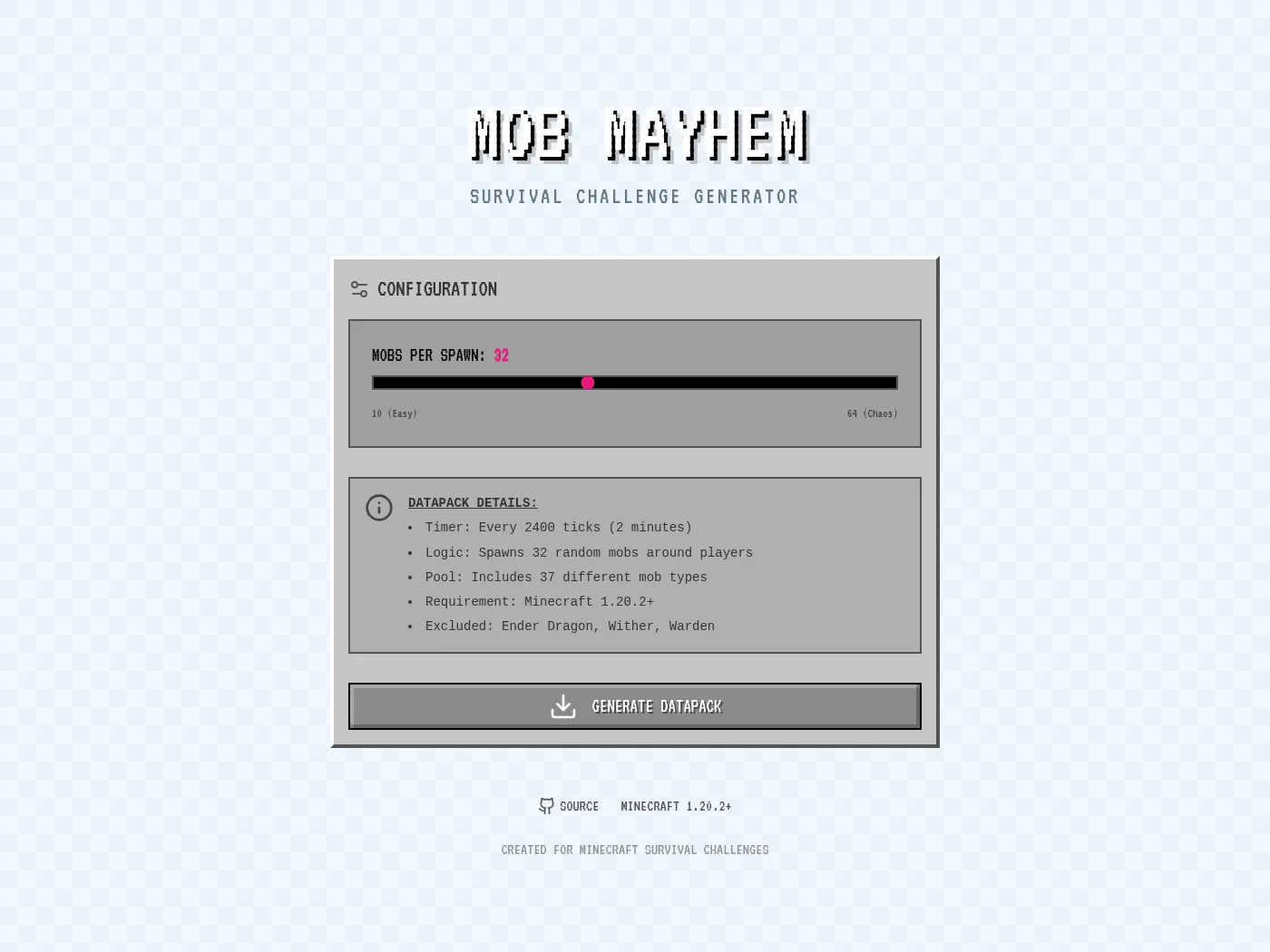 Mob Mayhem Datapack