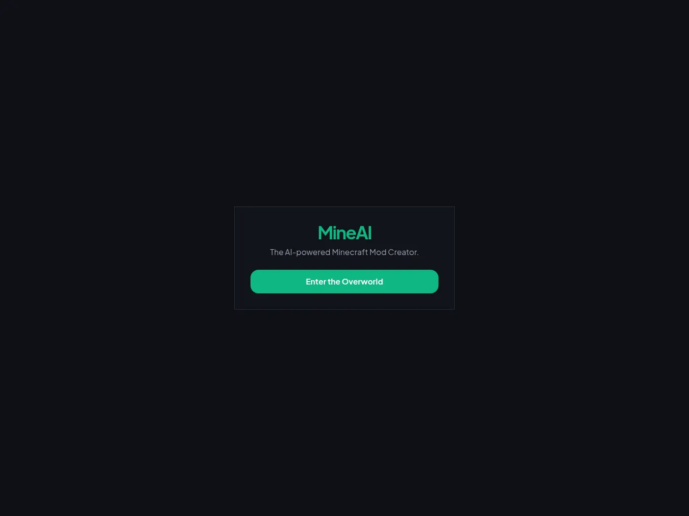 MineAI Mod Creator