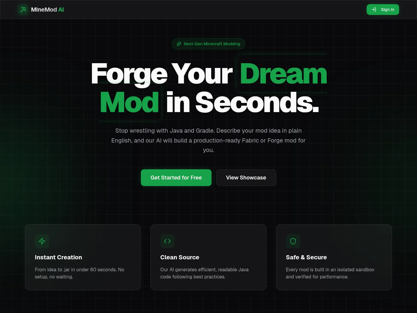 MineMod AI Generator