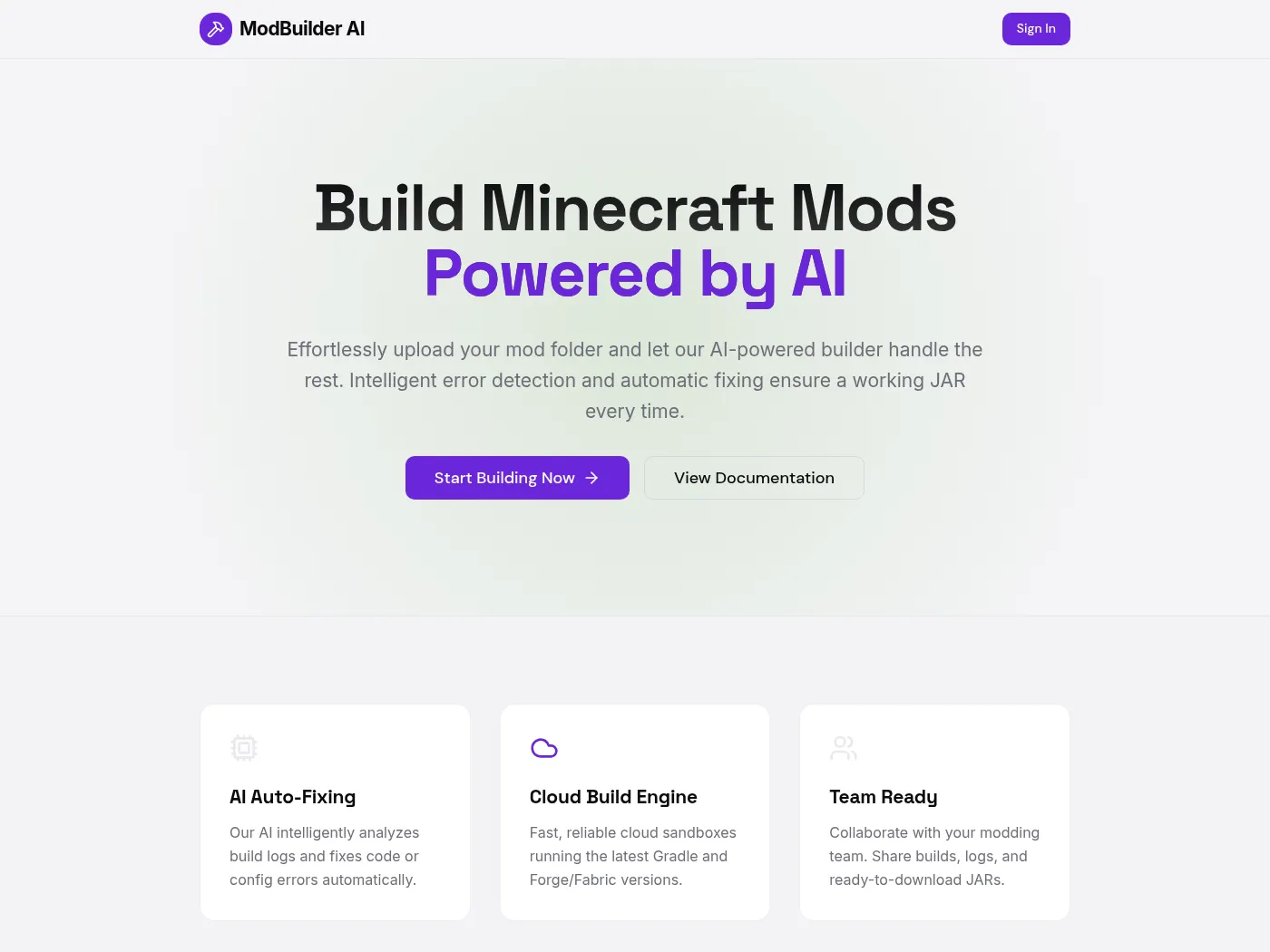 Minecraft Mod Builder AI
