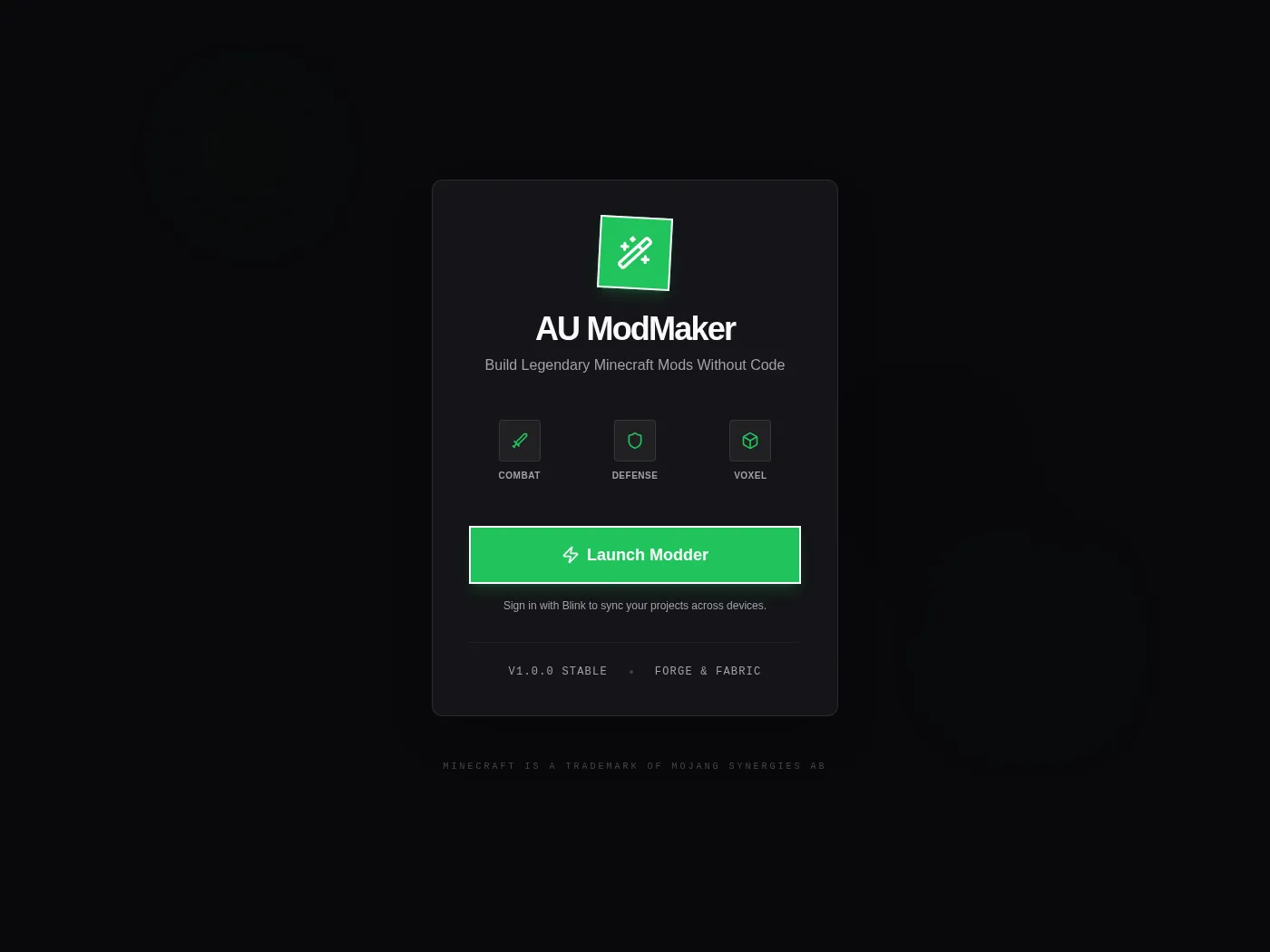 AU Minecraft Mod Maker