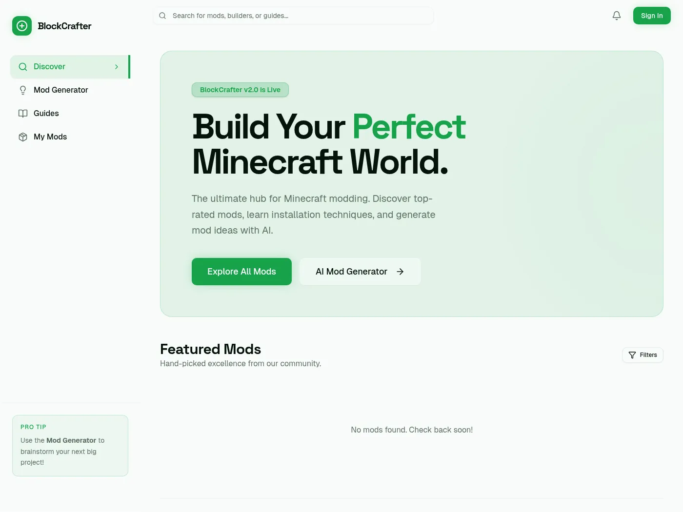 BlockCrafter Mods Hub