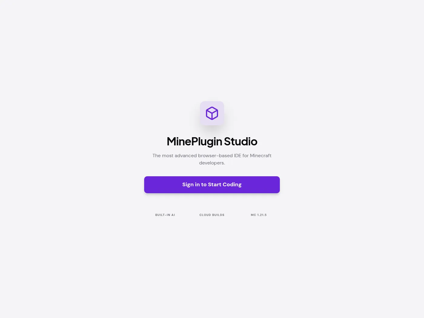 MinePlugin Studio