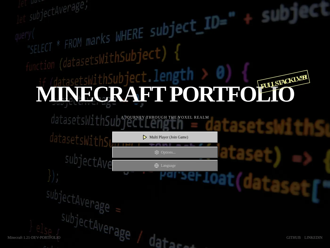 Minecraft Dev Portfolio