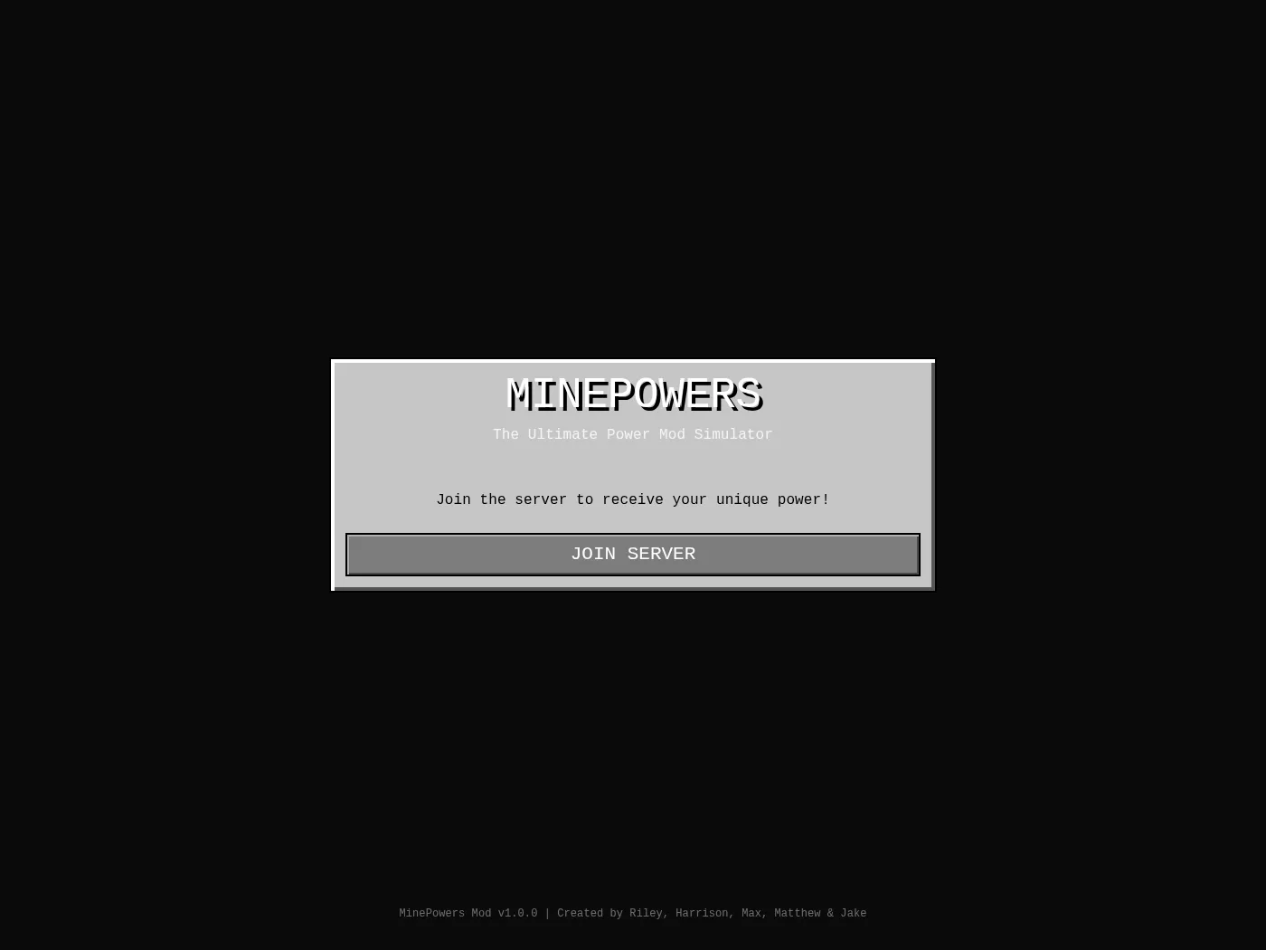 Minecraft Powers Mod