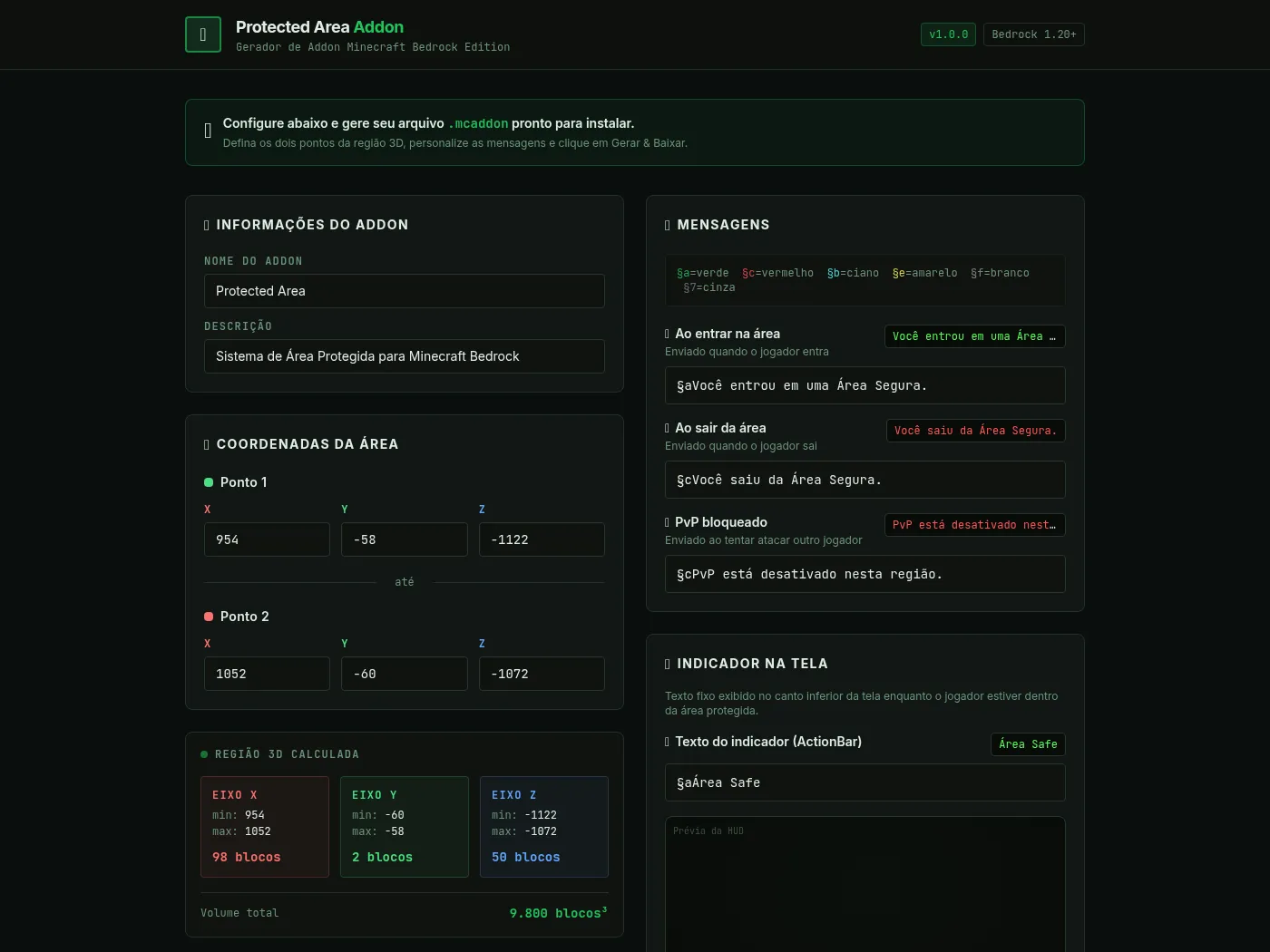 Protected Area Addon