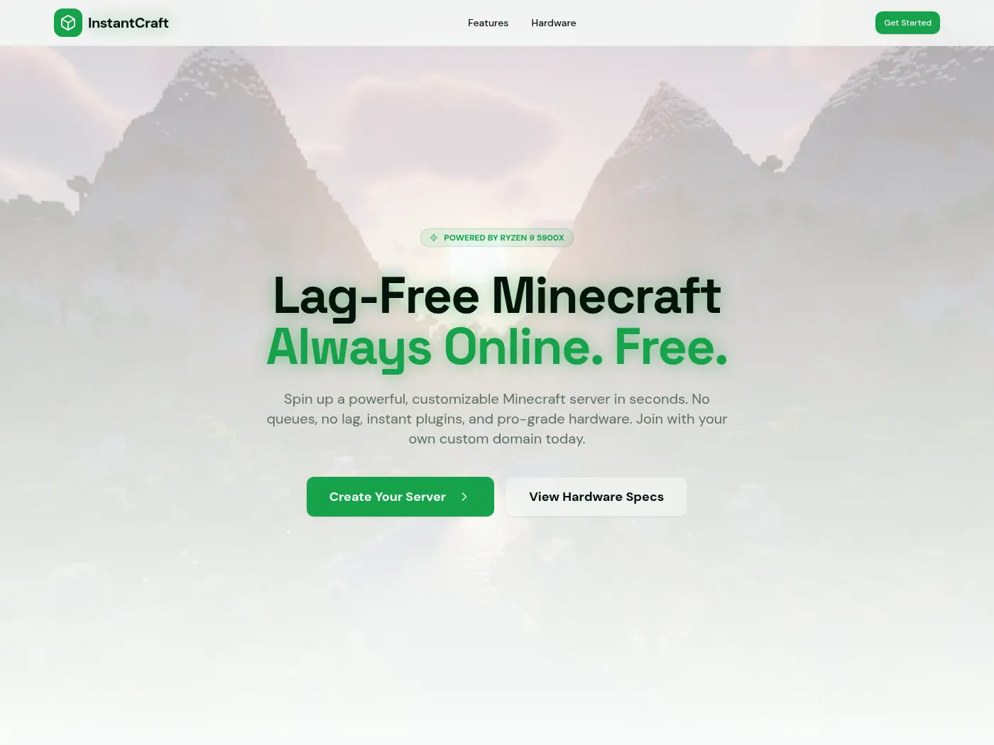 InstantCraft Server Hub