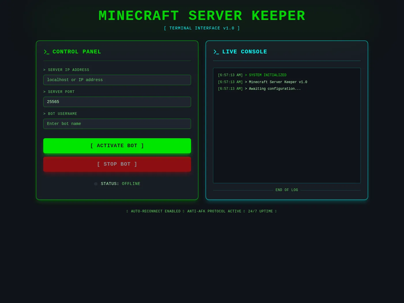 Minecraft Server Keeper