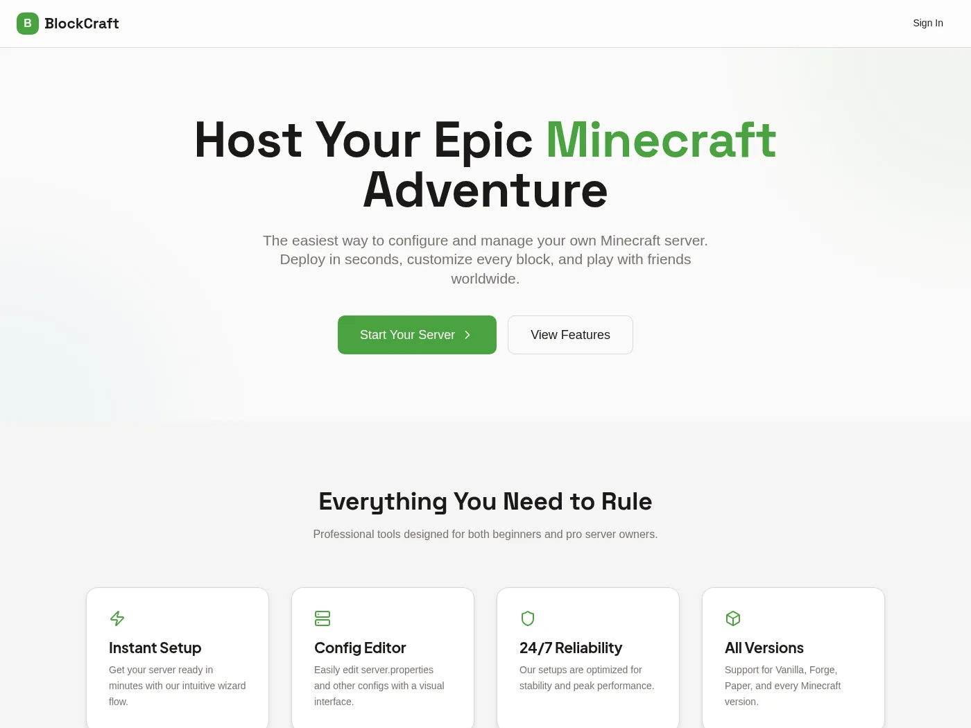 BlockCraft Server Setup