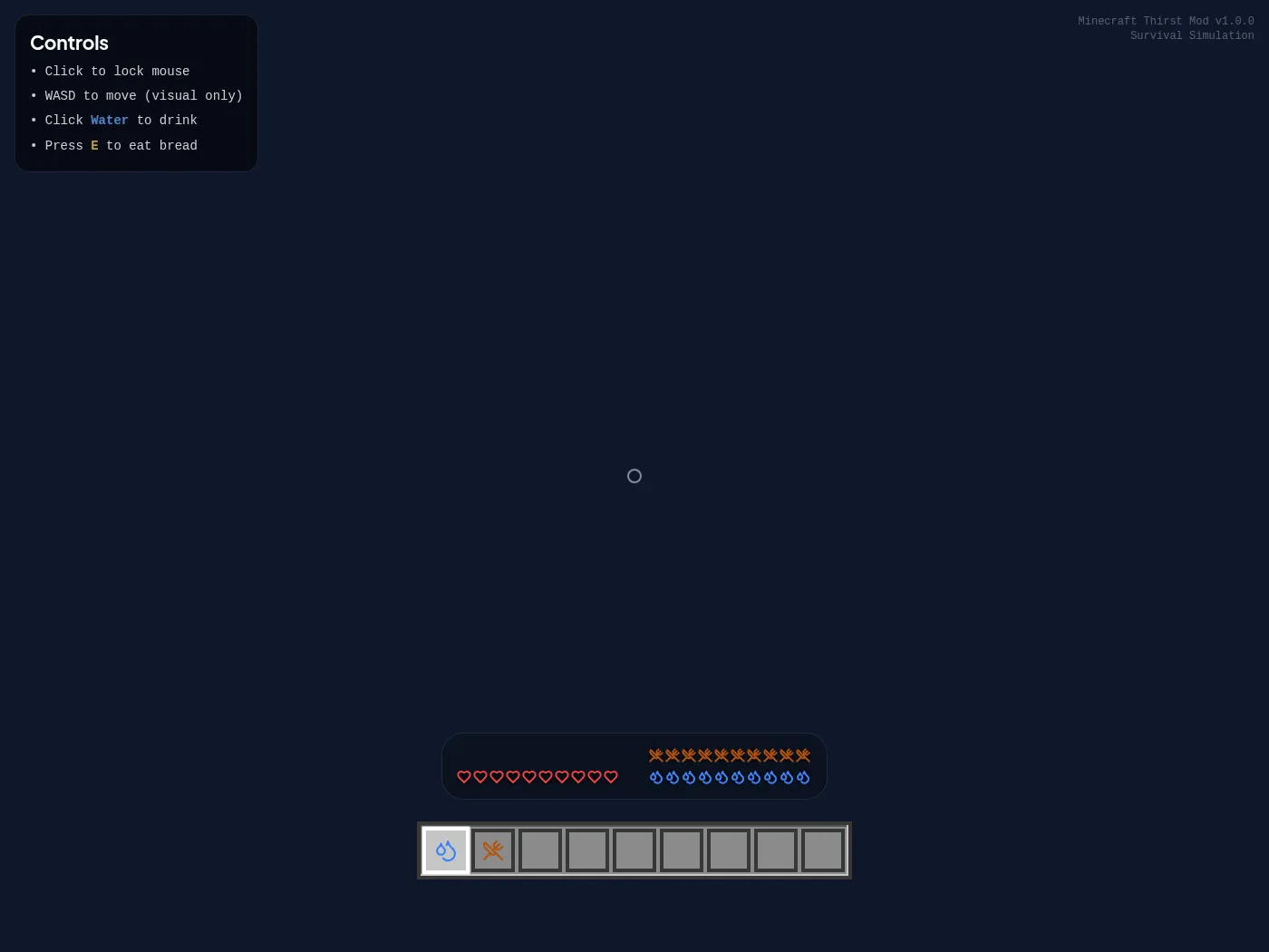 Minecraft Thirst Mod