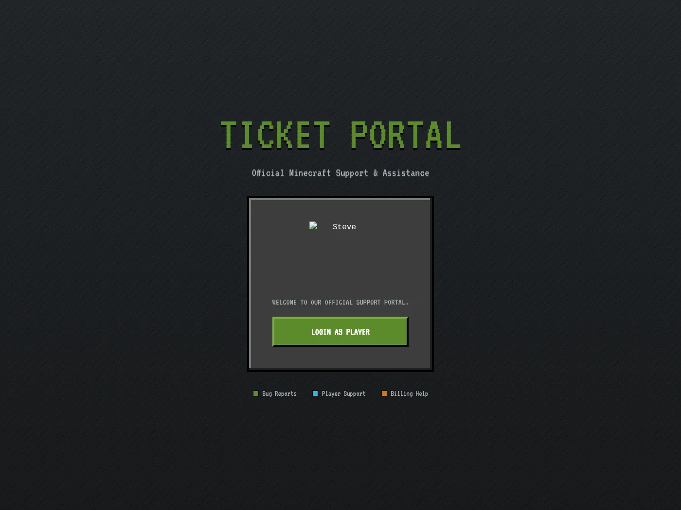 Minecraft Ticket Portal