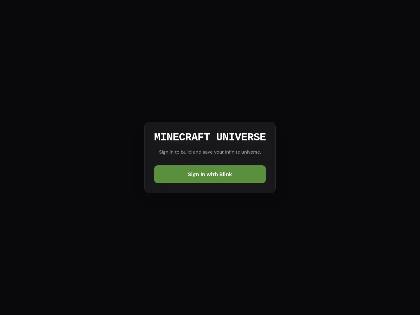 Infinite Minecraft Universe