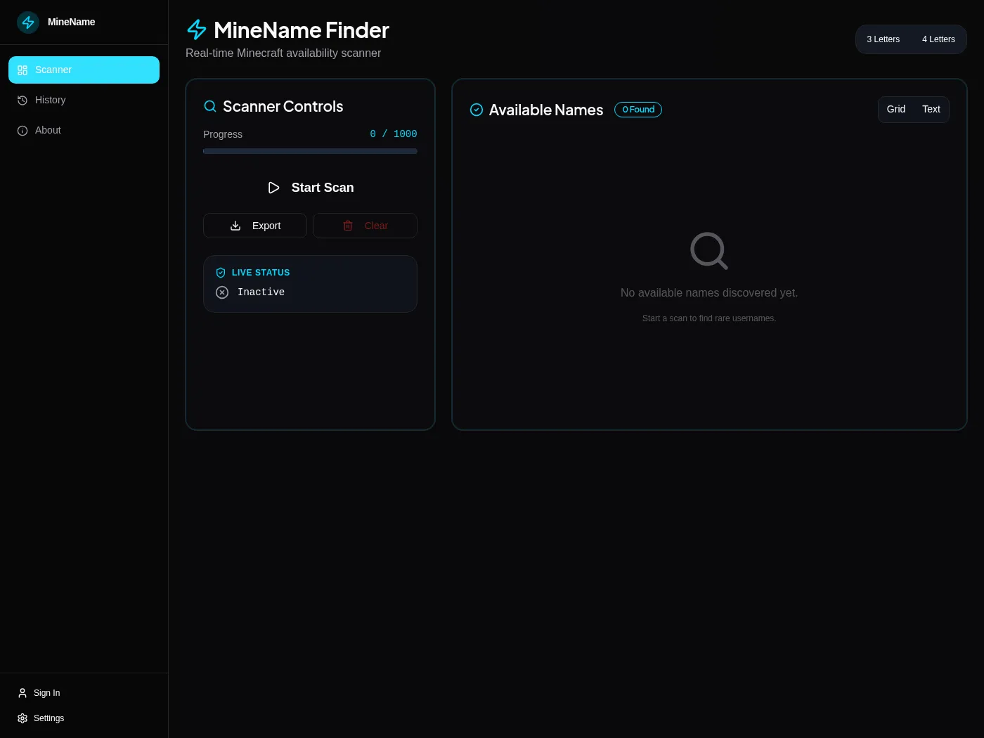 MineName Finder