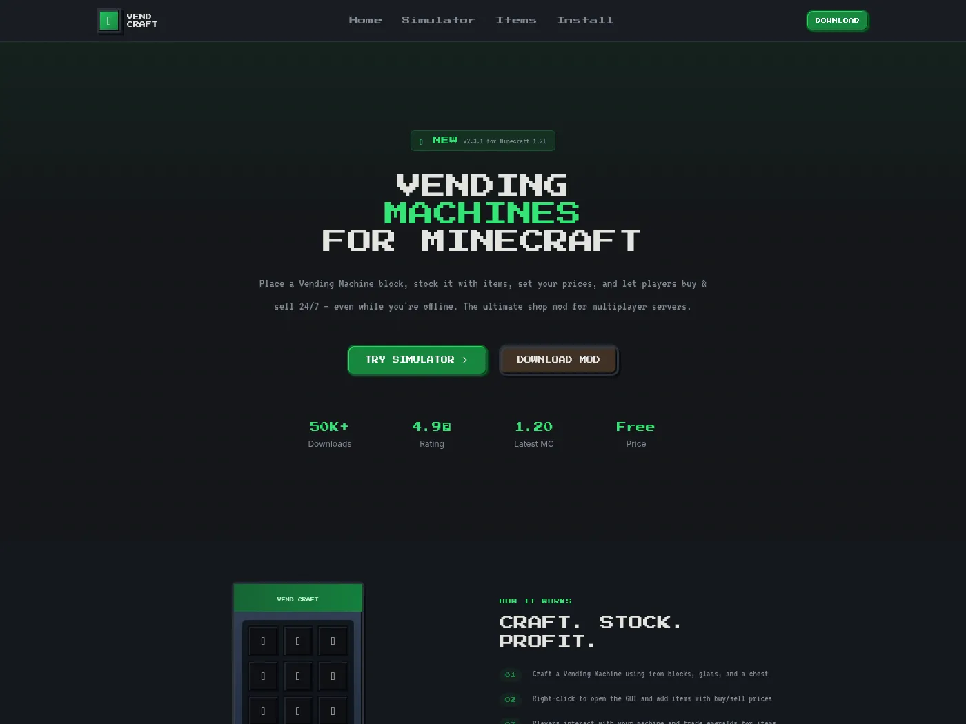 Minecraft Vending Mod