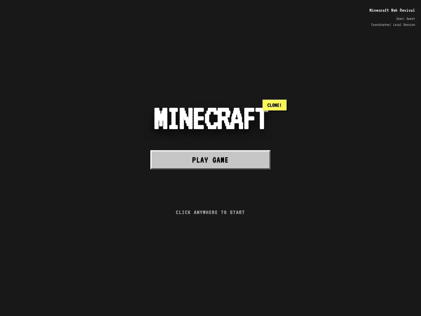 Minecraft Web Revival