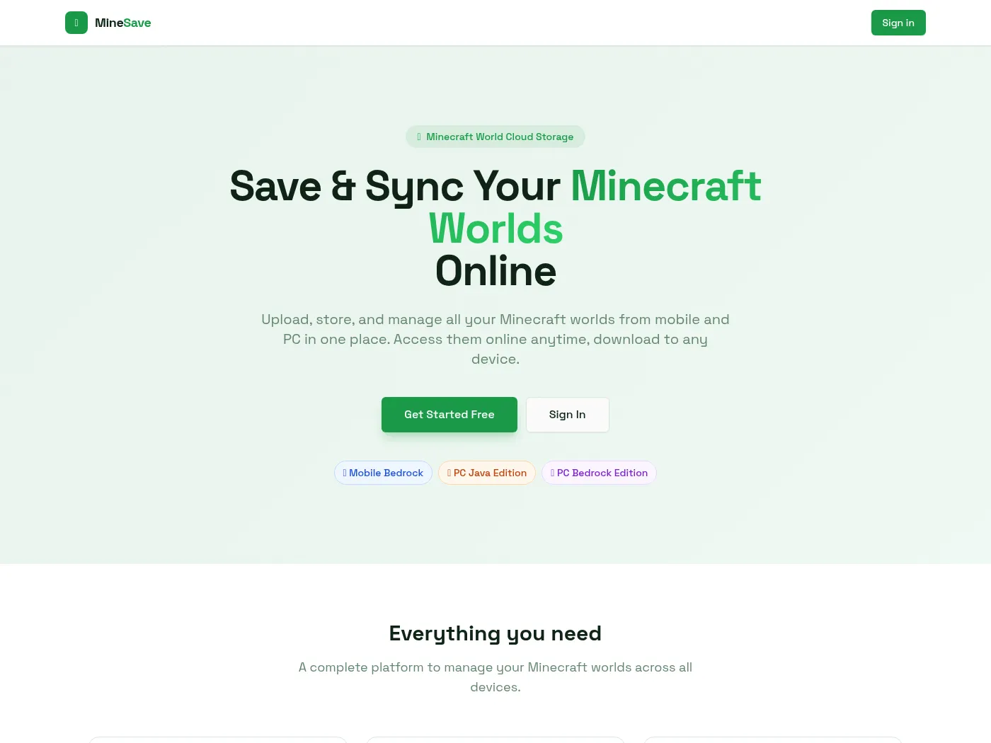 MineSave Sync