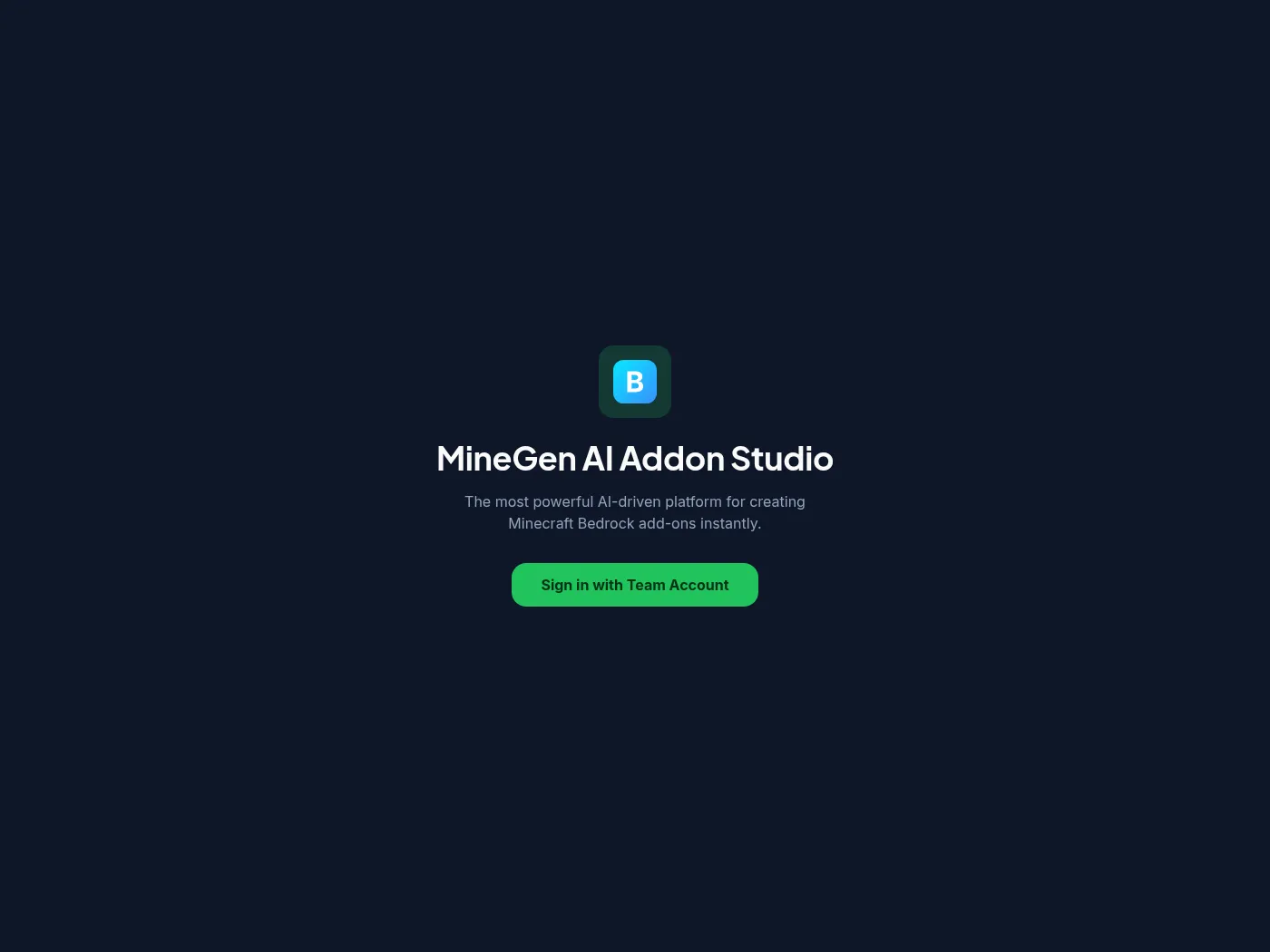 MineGen AI Addon Studio