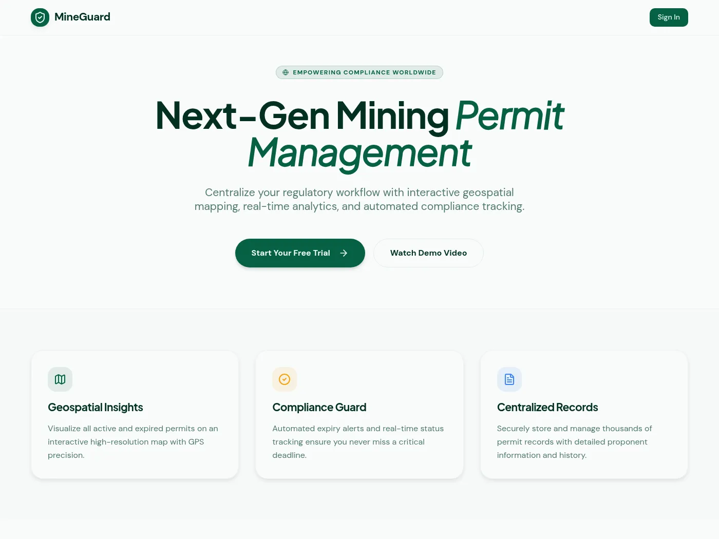 MineGuard Mining Permits