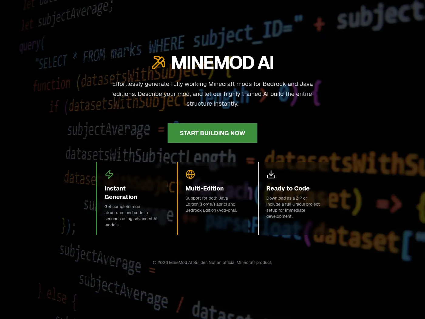 MineMod AI Builder