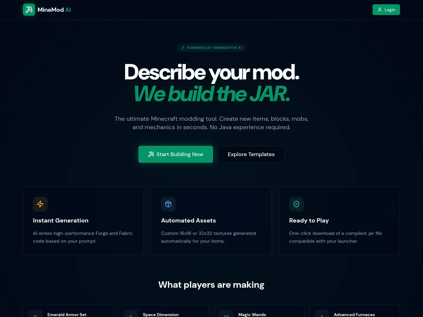 MineMod Generator