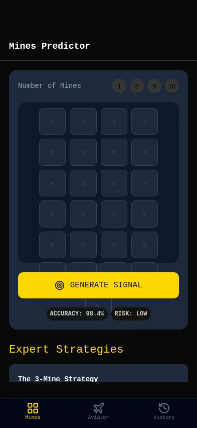 Mines Predictor App