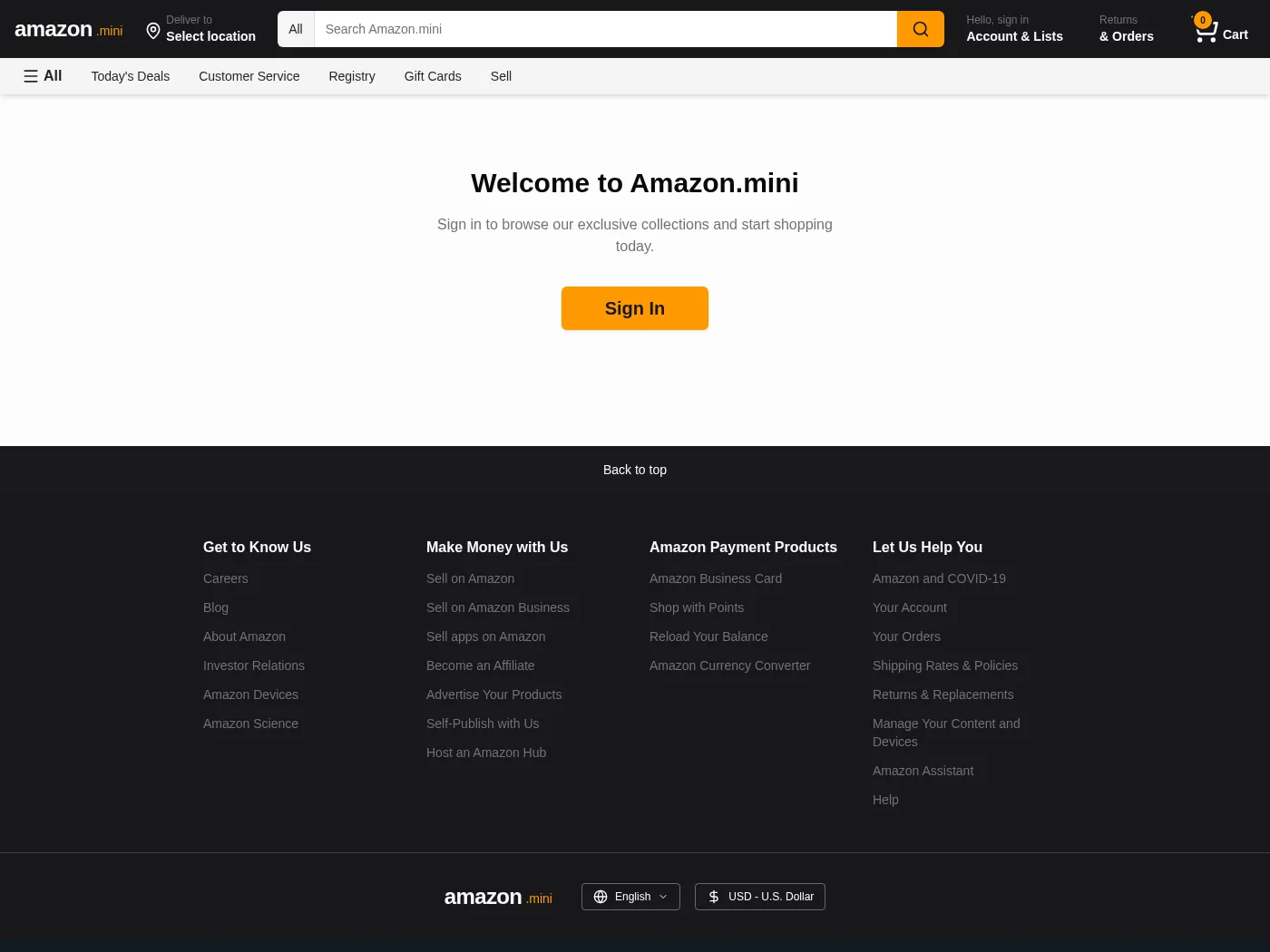 Mini Amazon App