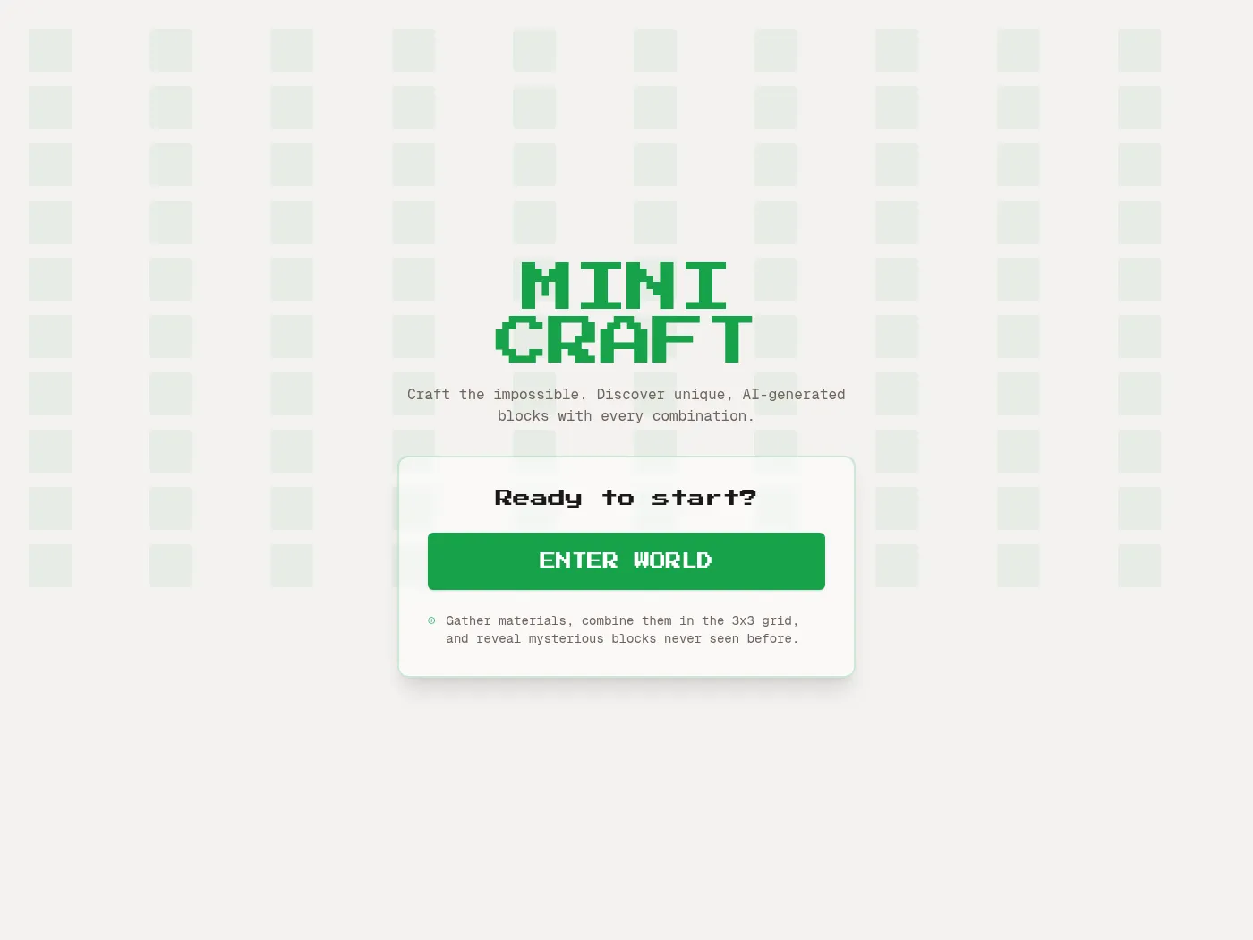 Mini Craft Game