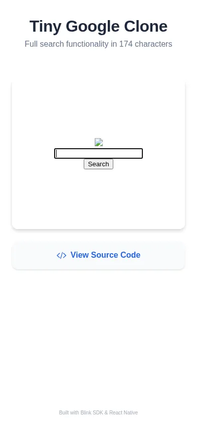 Tiny Google Clone