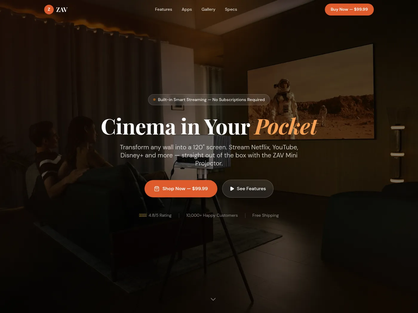 Mini Projector Product Site