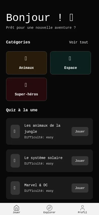 Mini Quiz Aventure