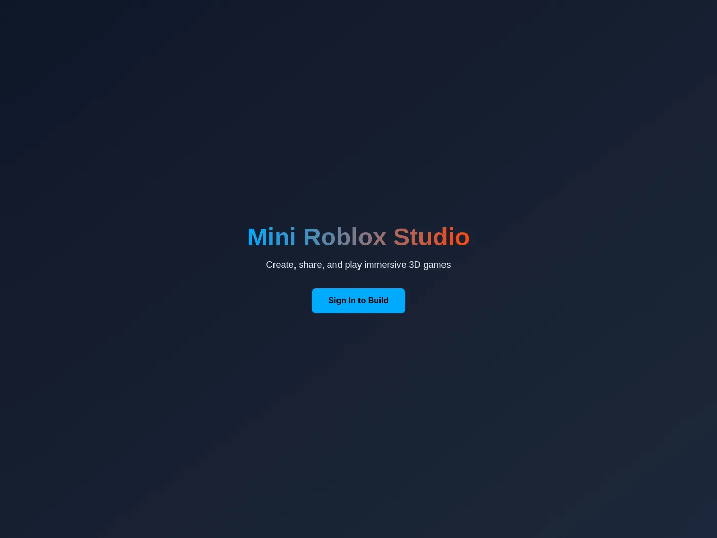 Mini Roblox Studio