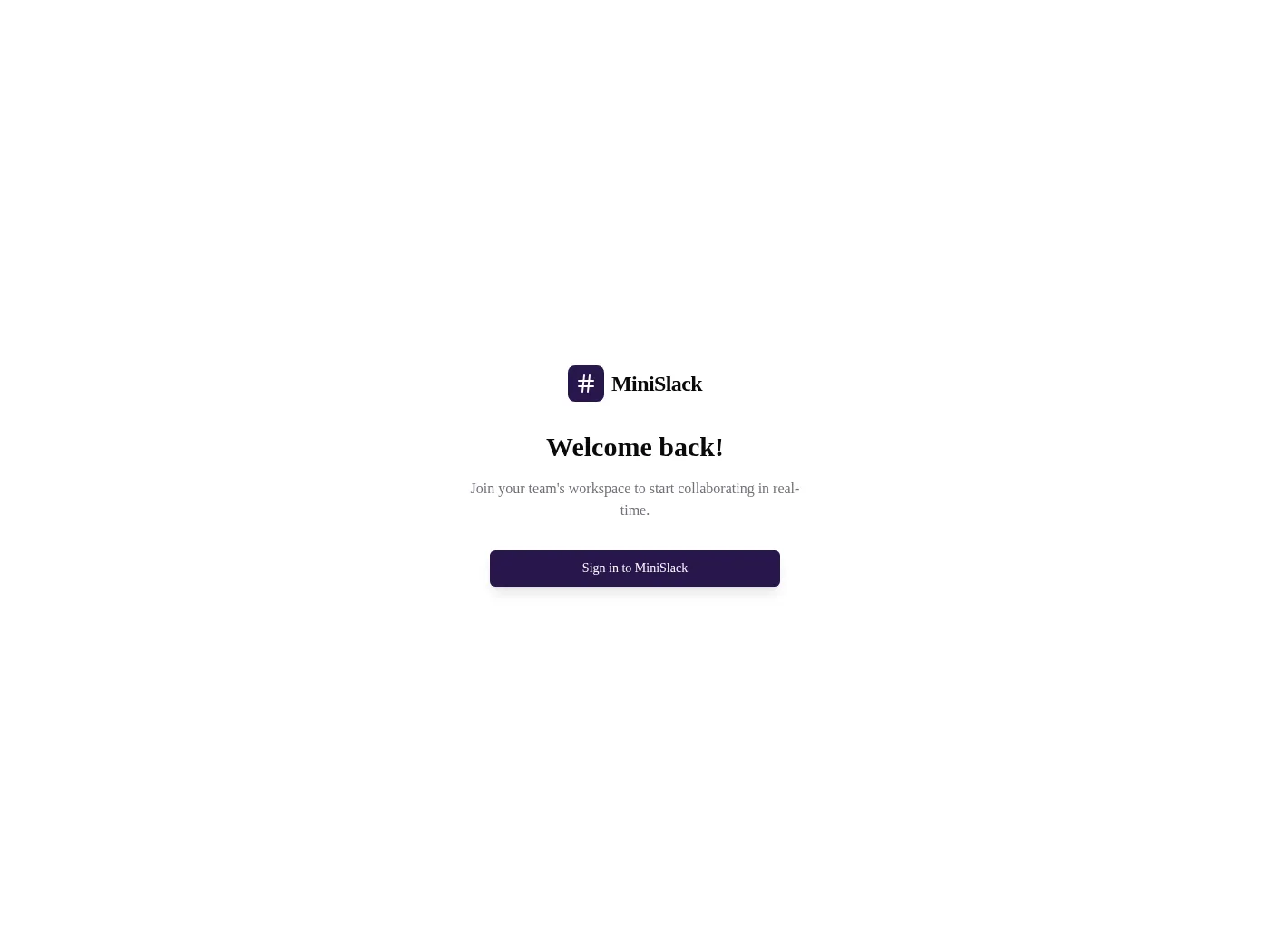 Mini Slack Clone