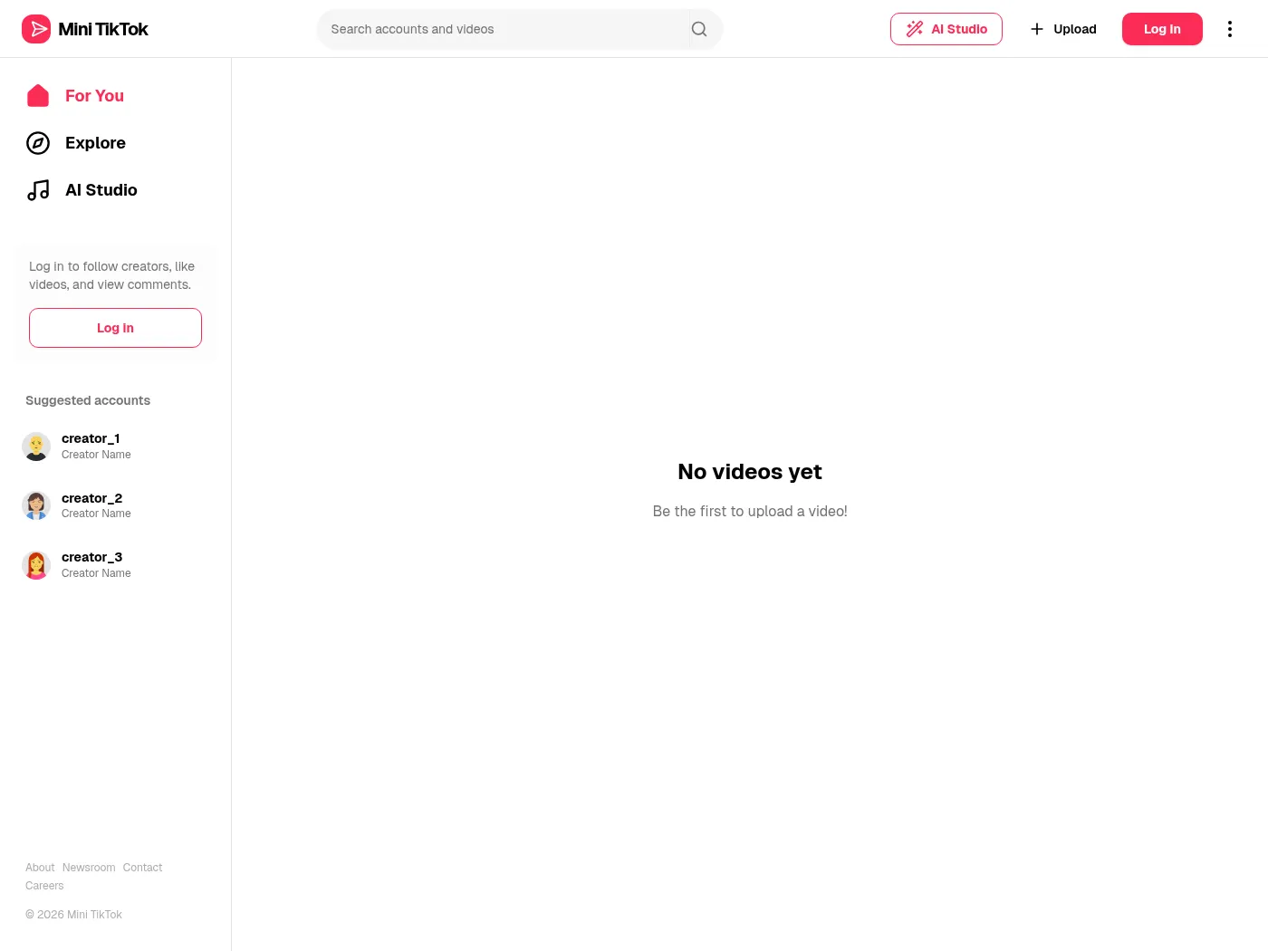 Mini TikTok Web